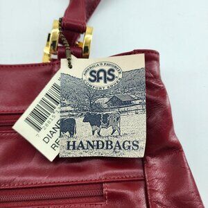 SAS | Bags | New Vtg Sas Diane Leather Shoulder Bag Double Straps Front ...